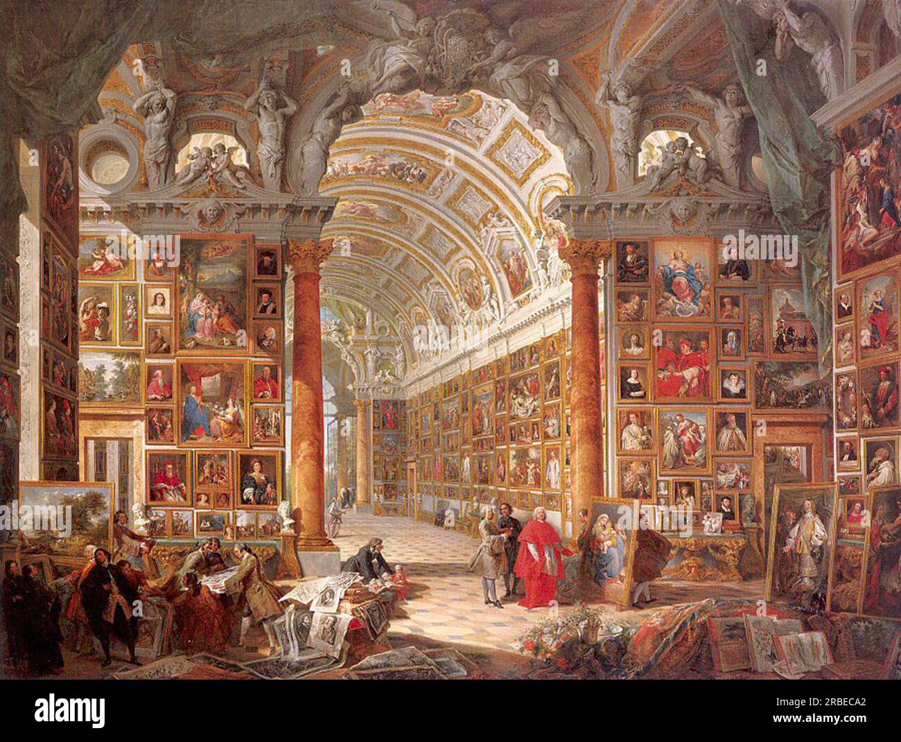 Interior of a Picture Gallery with the Collection of Cardinal Silvio ...
