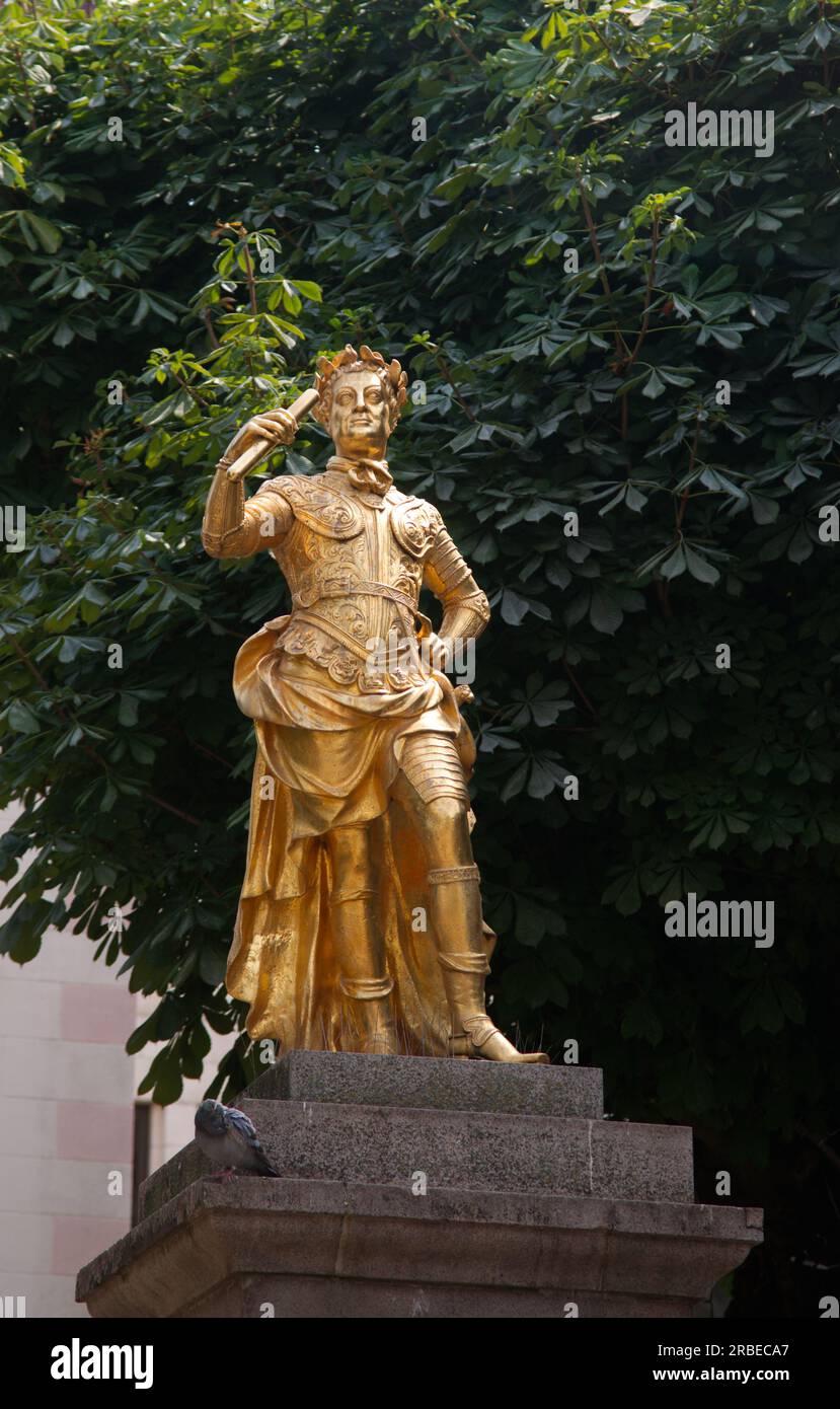 Statue of King George II, Royal Square, St. Helier, Jersey, Channel ...