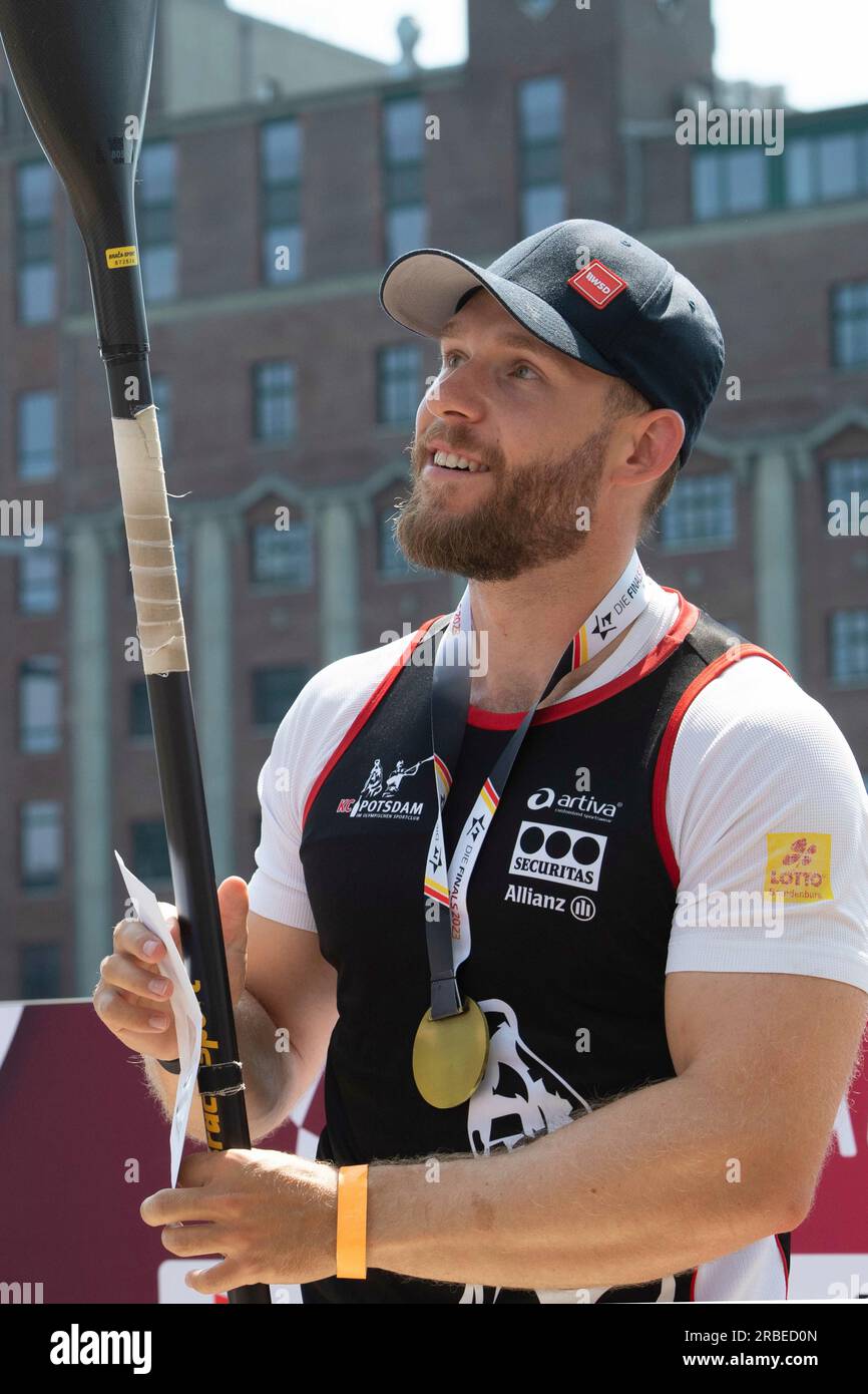 Max LEMKE (KC Potsdam), winner, gold medal, jubilation, cheering, joy ...