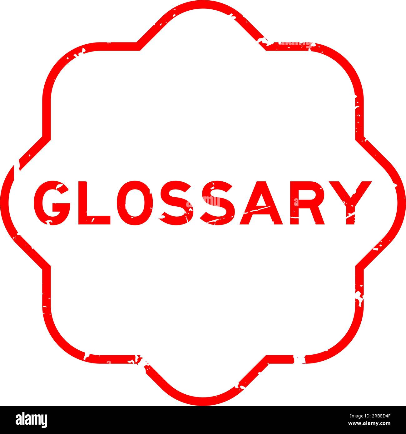 Grunge red glossary word rubber seal stamp on wthie background Stock Vector Image & Art - Alamy