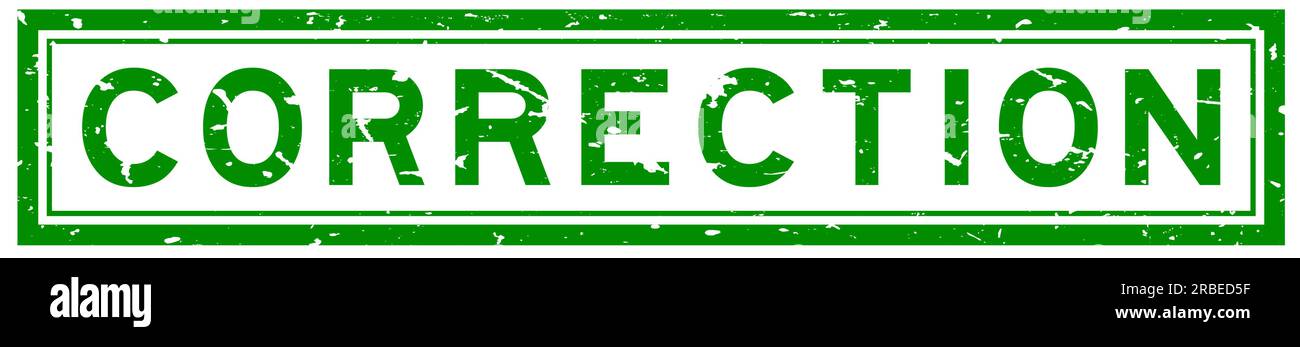 Grunge green correction word square rubber seal stamp on white background Stock Vector Image ...