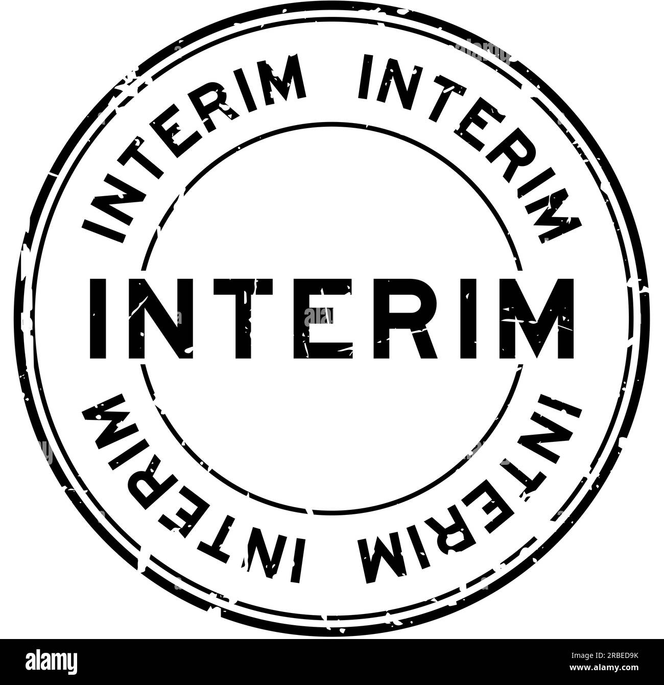 Grunge black interim word round rubber seal stamp on white background Stock Vector Image & Art ...