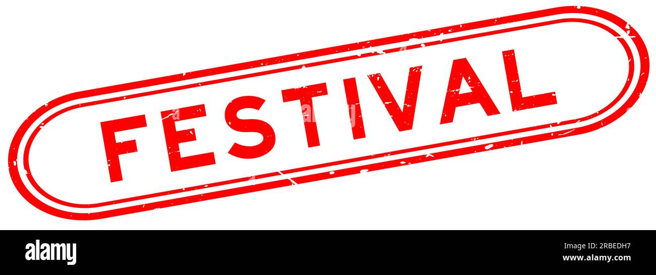 Grunge red festival word rubber seal stamp on white background Stock Vector Image & Art - Alamy