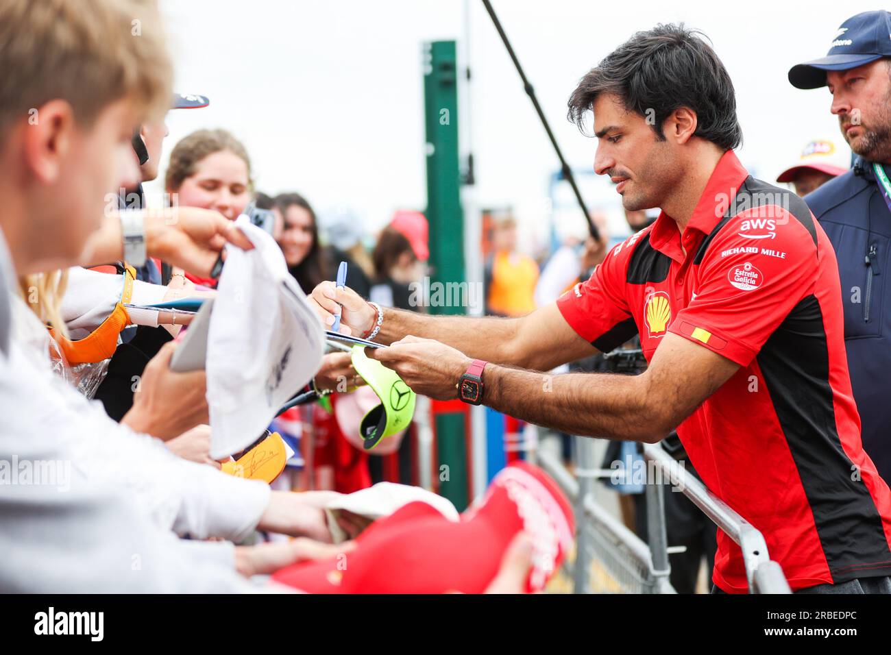 SAINZ Carlos (spa), Scuderia Ferrari SF-23, portrait during the 2023 Formula 1 Aramco British ...