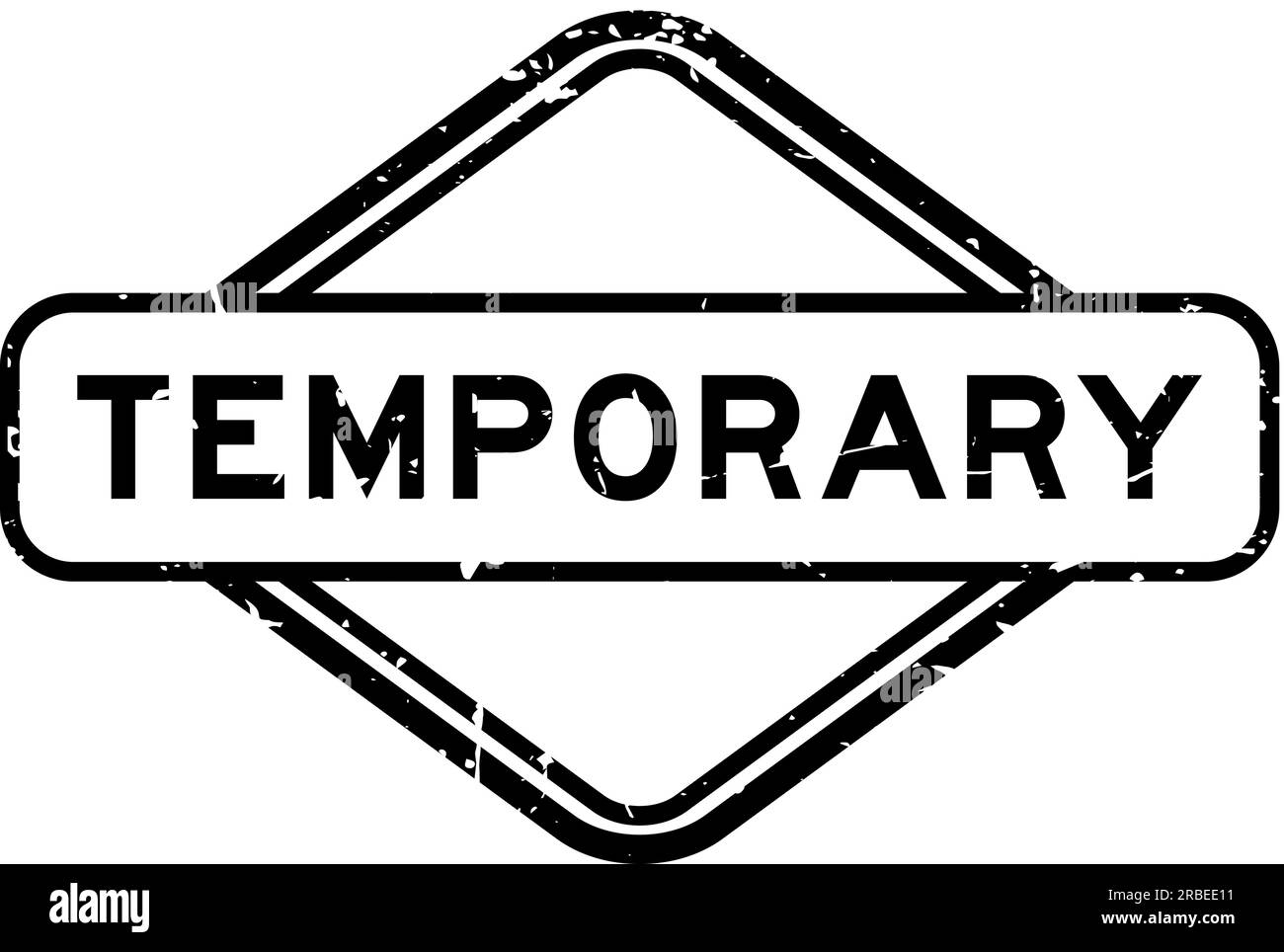 Grunge black temporary word rubber seal stamp on white background Stock ...