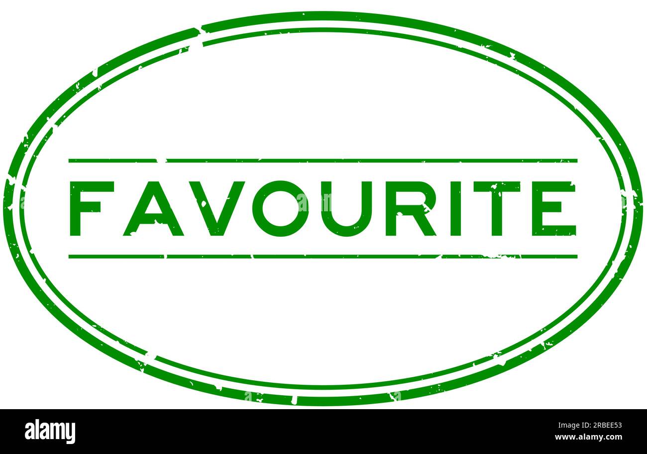 Grunge green favourite word oval rubber seal stamp on white background Stock Vector Image & Art ...