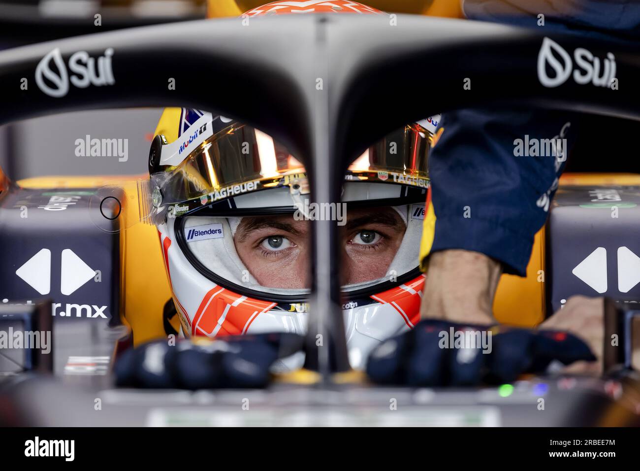 SILVERSTONE - Max Verstappen (Red Bull Racing) ahead of the Grand Prix ...