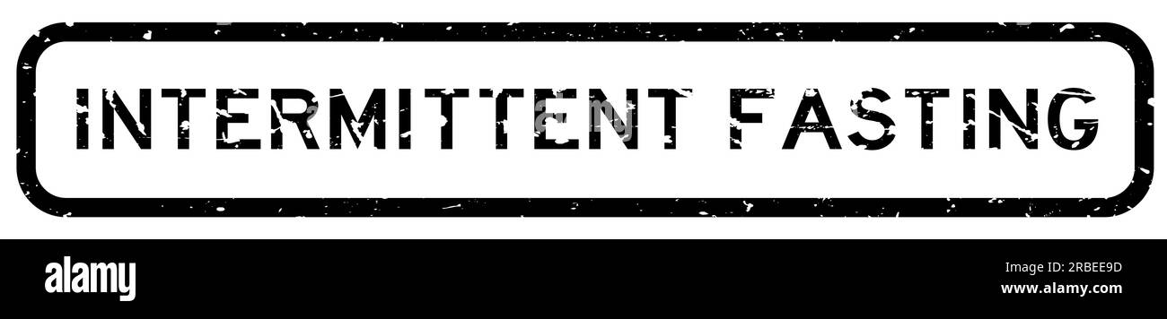 Grunge black intermittent fasting word square rubber seal stamp on white background Stock Vector ...