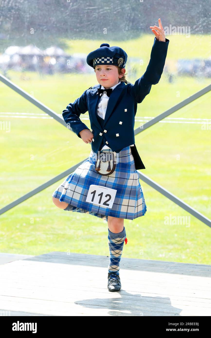 8 July 2023. Grant Park,Forres,Moray,Scotland. This is young boy ...
