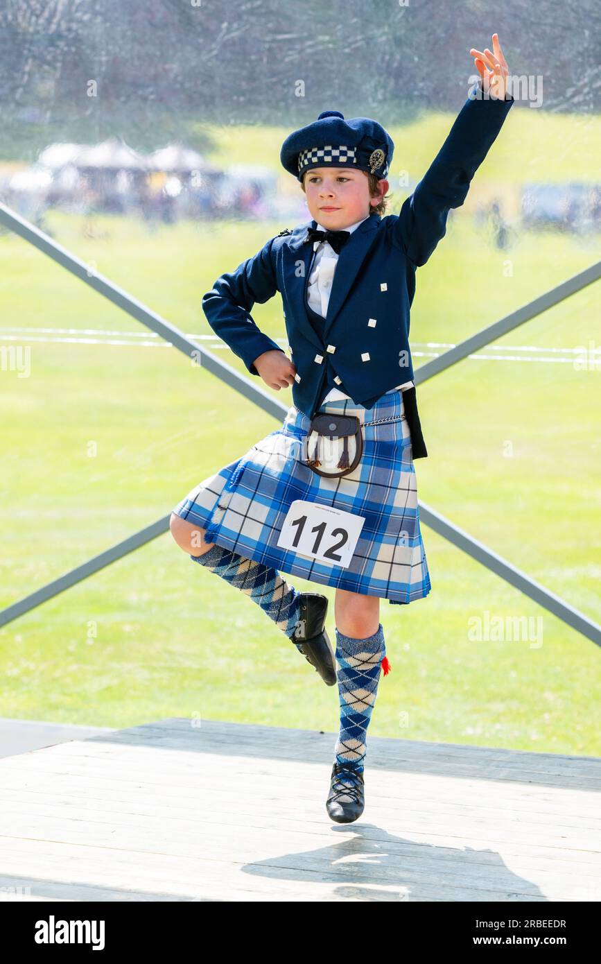 8 July 2023. Grant Park,Forres,Moray,Scotland. This is young boy ...