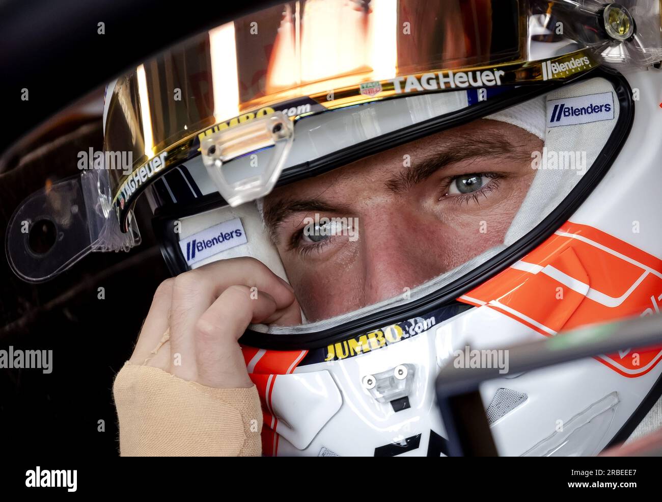 SILVERSTONE - Max Verstappen (Red Bull Racing) ahead of the Grand Prix ...