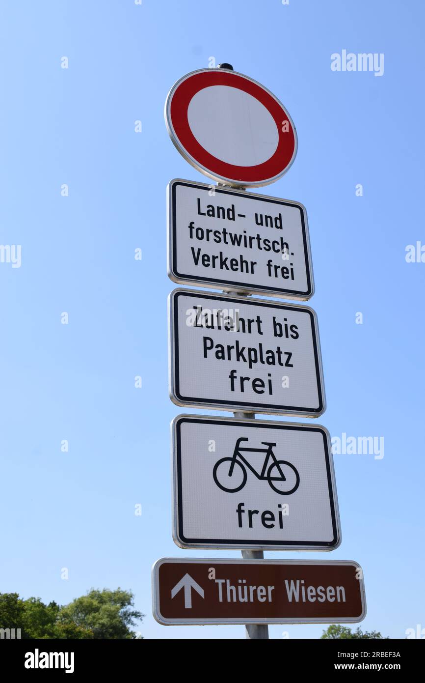 no entry sign with exceptions Stock Photo - Alamy