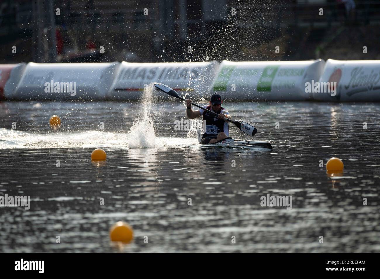 Max LEMKE (KC Potsdam), winner, gold medal, action, men's canoe K1 ...