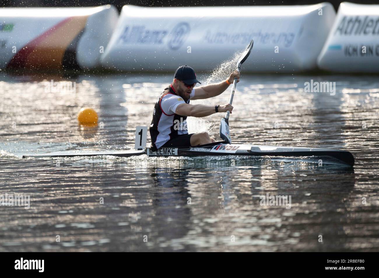 Max LEMKE (KC Potsdam), winner, gold medal, action, final canoe K1 men ...