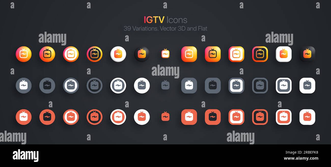 Instagram logo 3d Stock Vector Images - Alamy