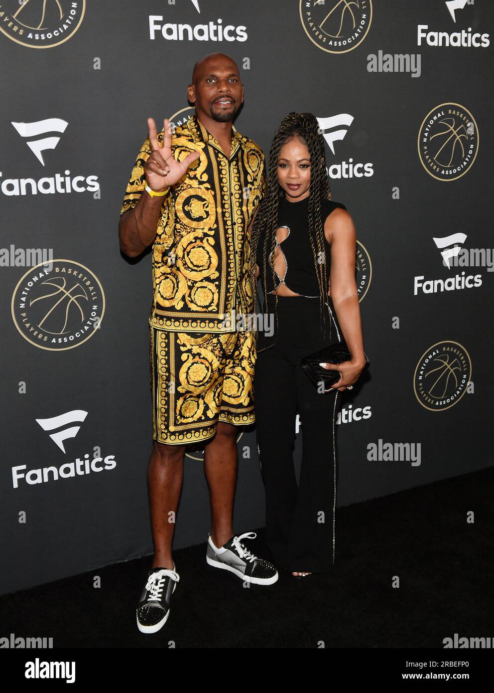 Las Vegas, USA. 09th July, 2023. Jerry Stackhouse (L) and Ramirra Marks ...