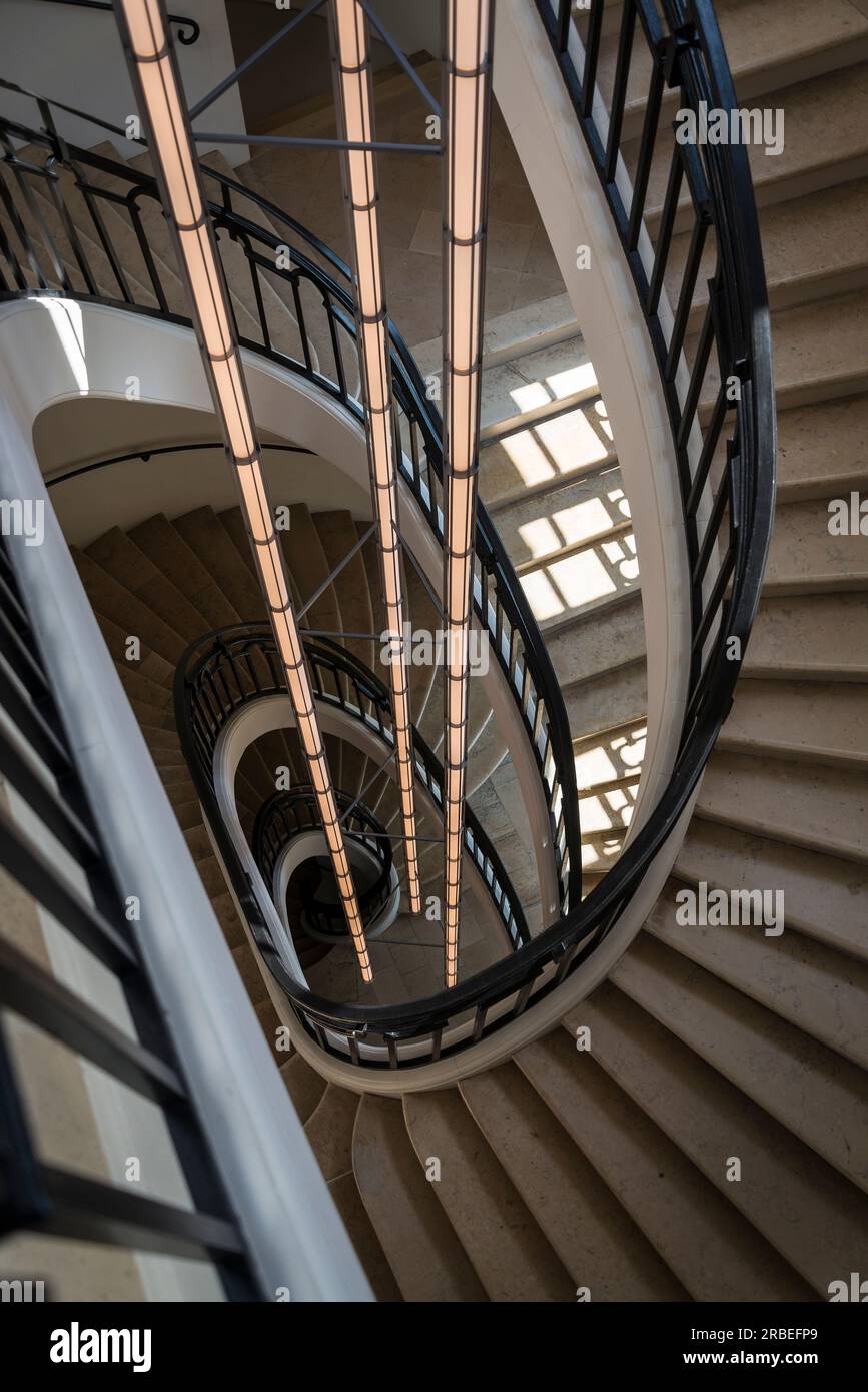 Double helix staircase, the only remaining vestige of the former 18th ...