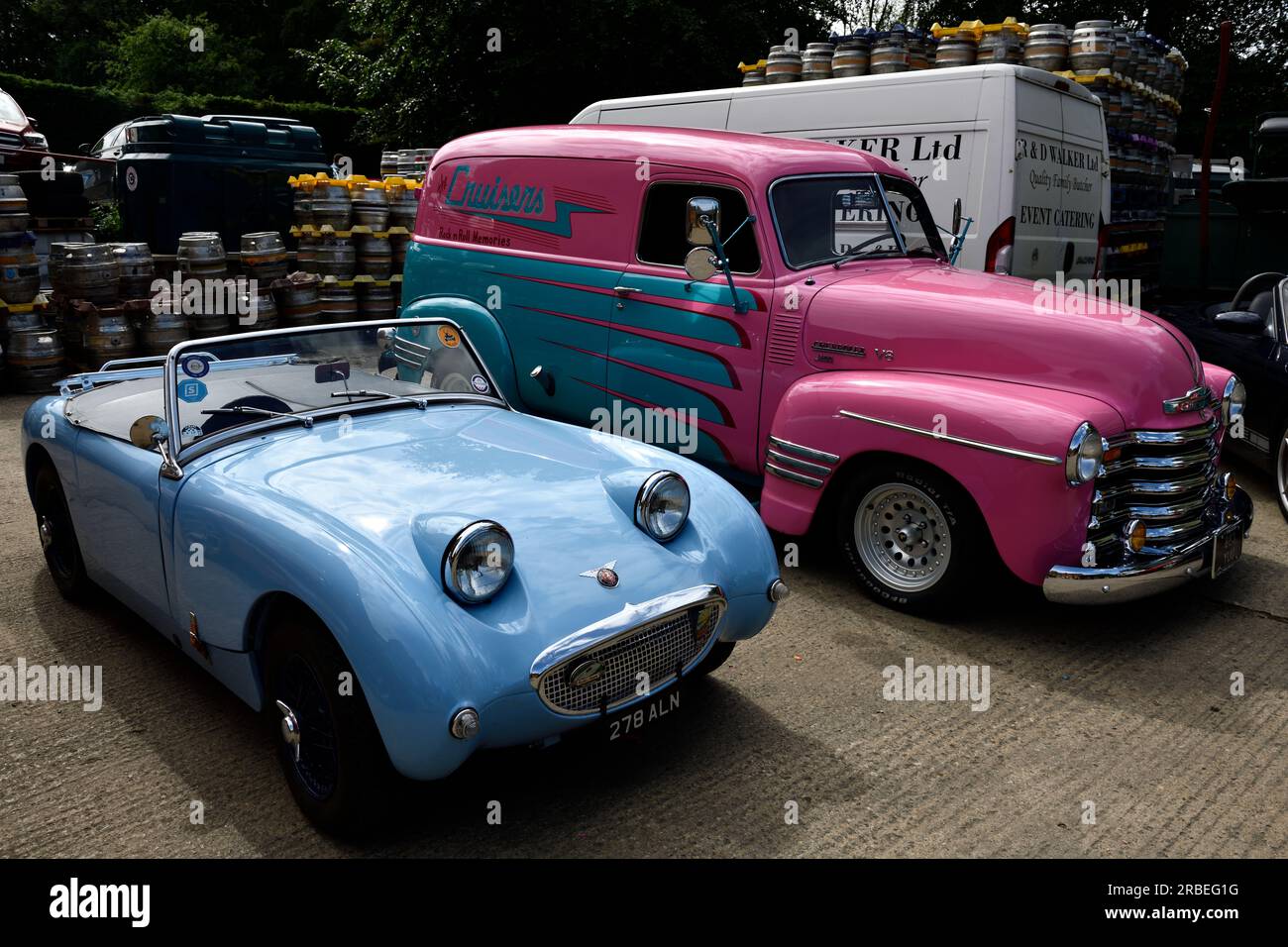Frog Eye Sprite Classic Car Meeting Hook Norton Oxfordshire England uk ...