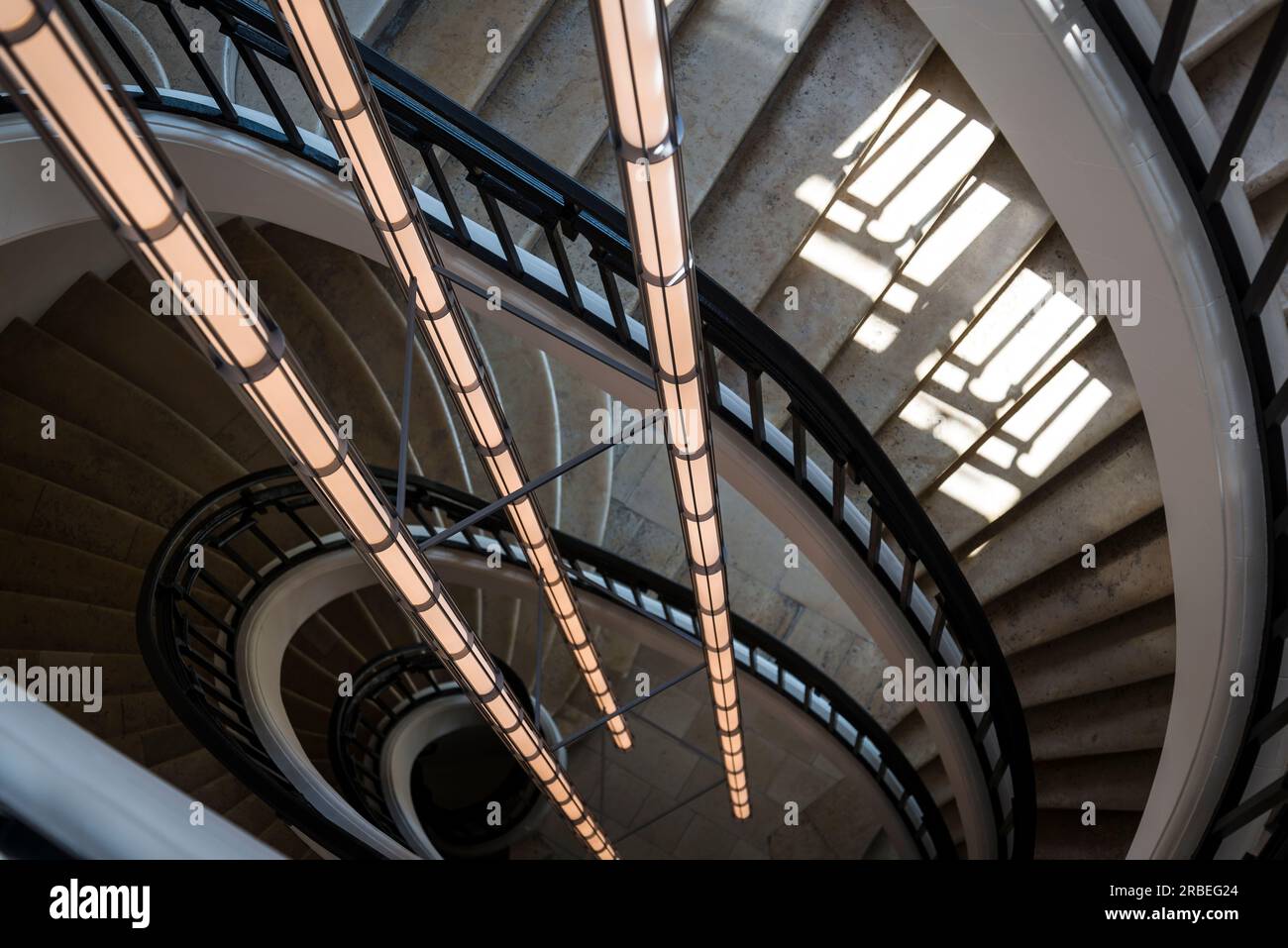 Double helix staircase, the only remaining vestige of the former 18th ...