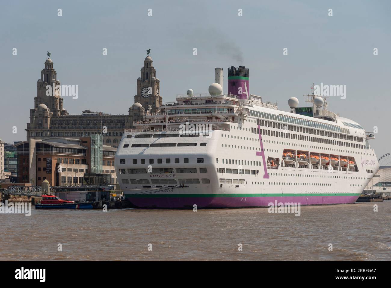 Liverpool, England, UK. 8 June 2023. Cruise ship berthed at the cruise ...