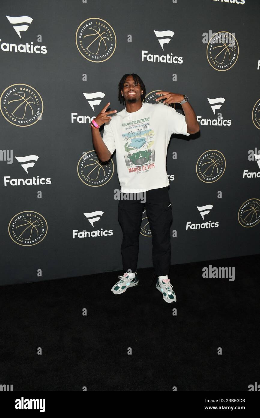 Las Vegas, USA. 08th July, 2023. Tyrese Maxey attends the Fanatics x ...