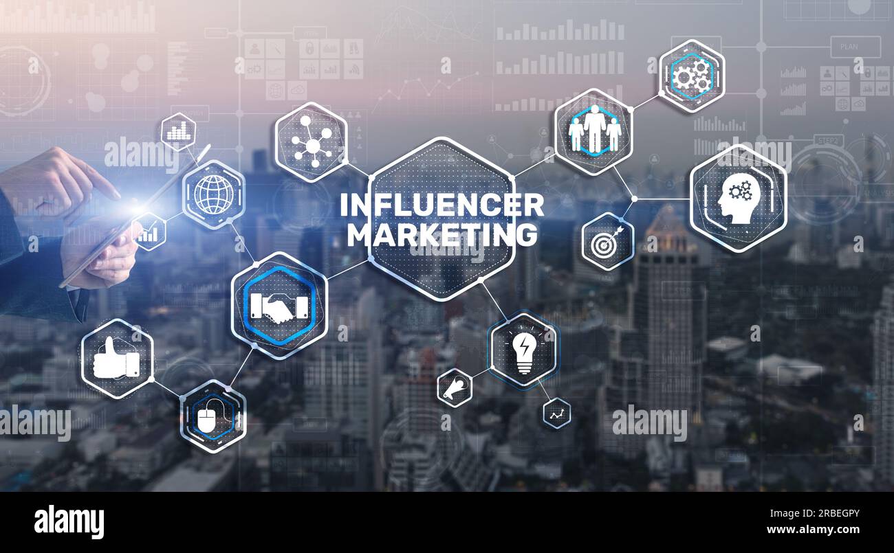 Influencer marketing concept. Business Internet concept Stock Photo - Alamy