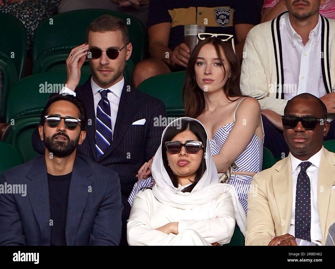Cameron Fuller and Phoebe Dynevor in the stands on day seven of the ...