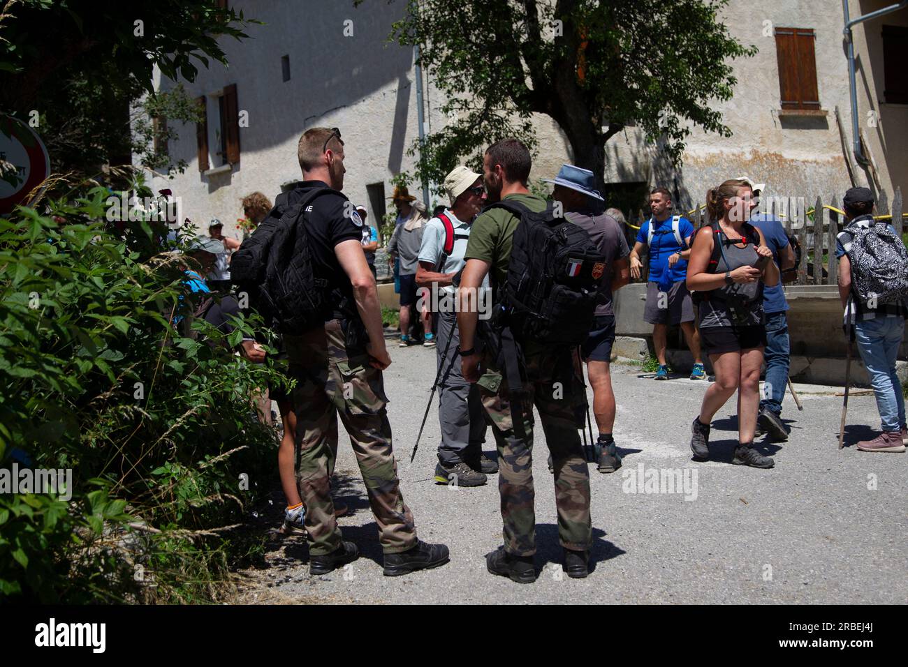 Vernet, France. 09th July, 2023. The volunteers are waiting to go in ...