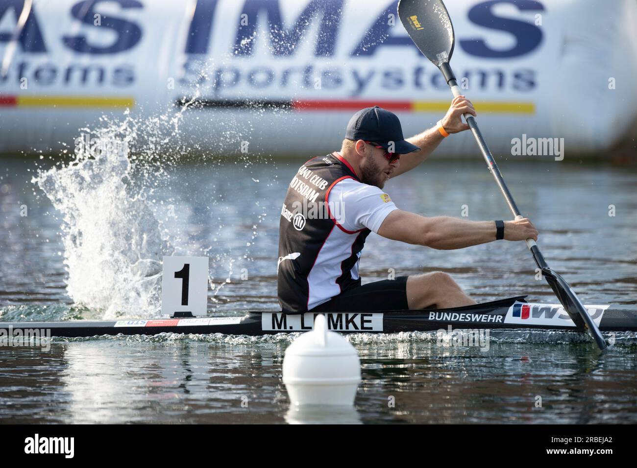 Max LEMKE (KC Potsdam), winner, gold medal, action, final canoe K1 men ...