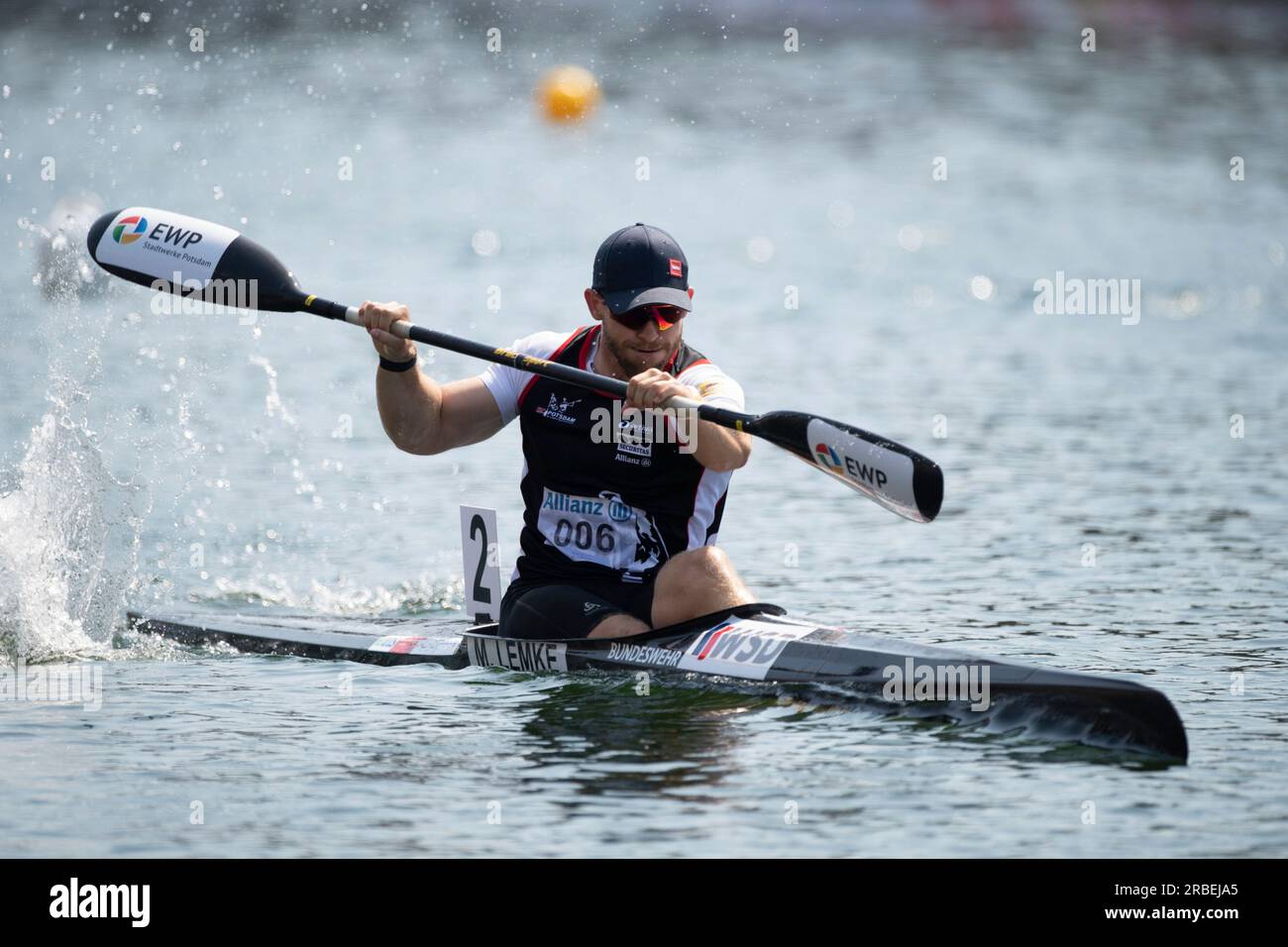Max LEMKE (KC Potsdam), winner, gold medal, action, final canoe K1 men ...