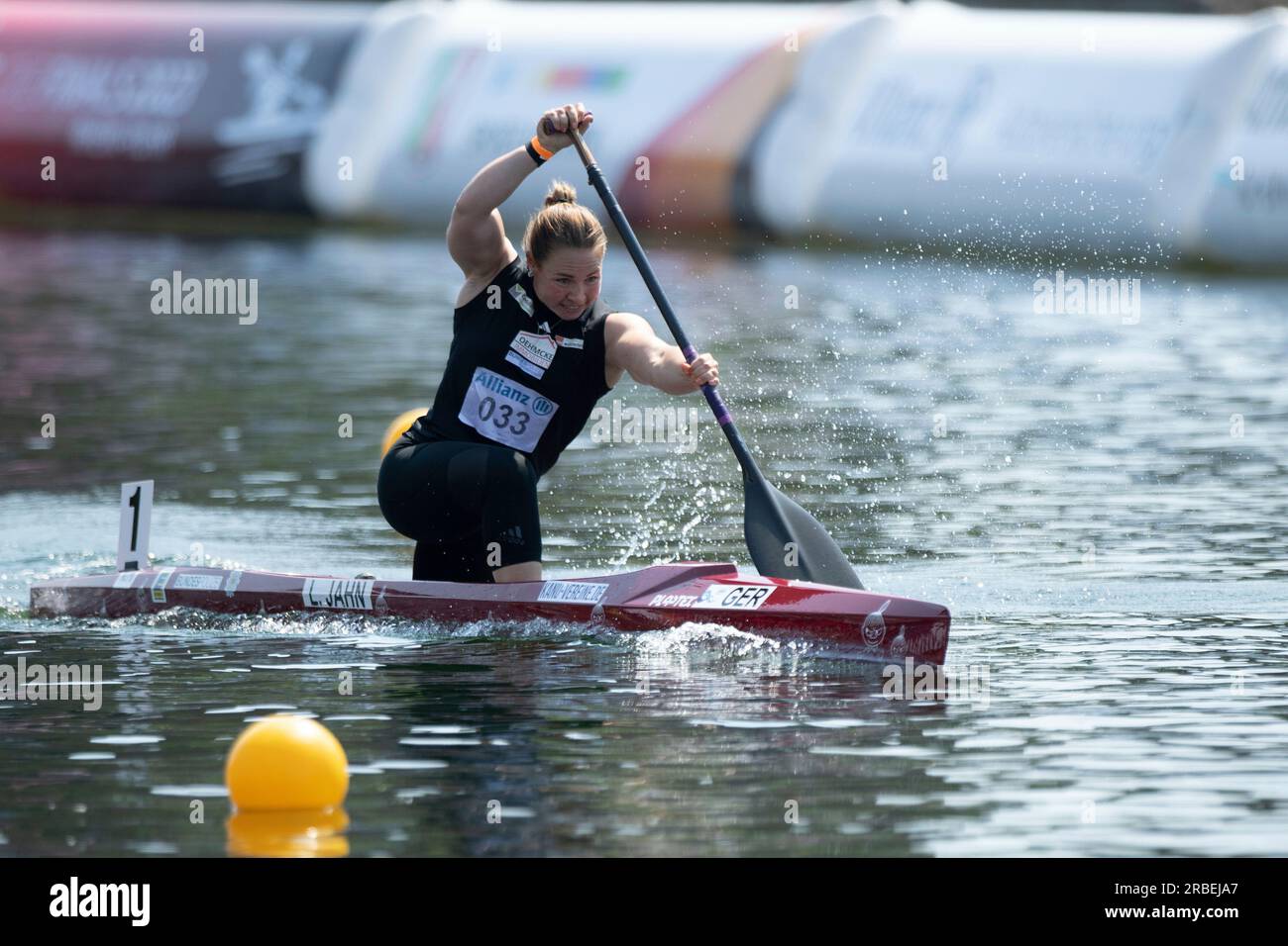 Lisa JAHN (KC Berlin), winner, gold medal, action, women's canoe C1 ...