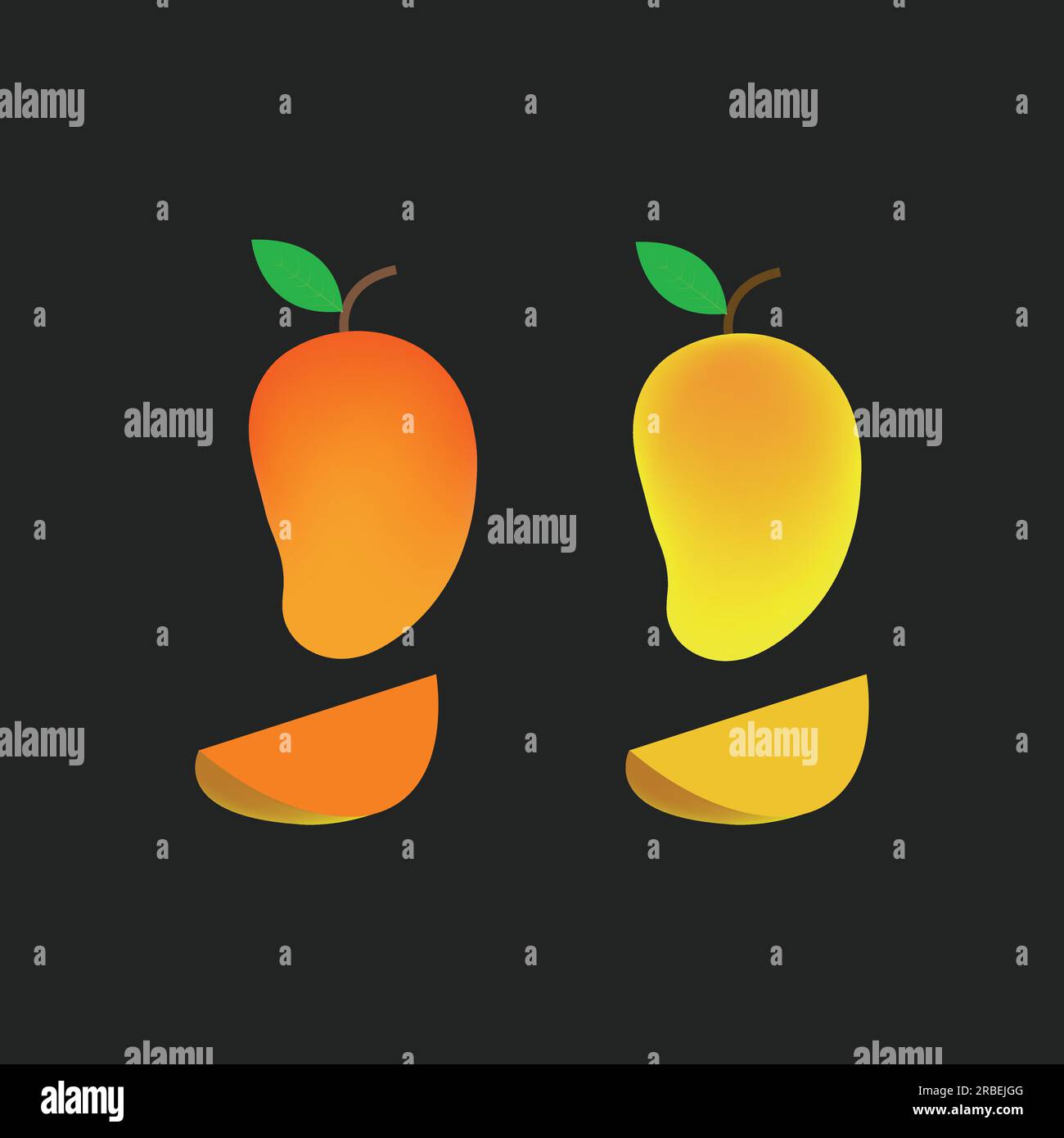 Mango fruits Stock Vector Images - Alamy