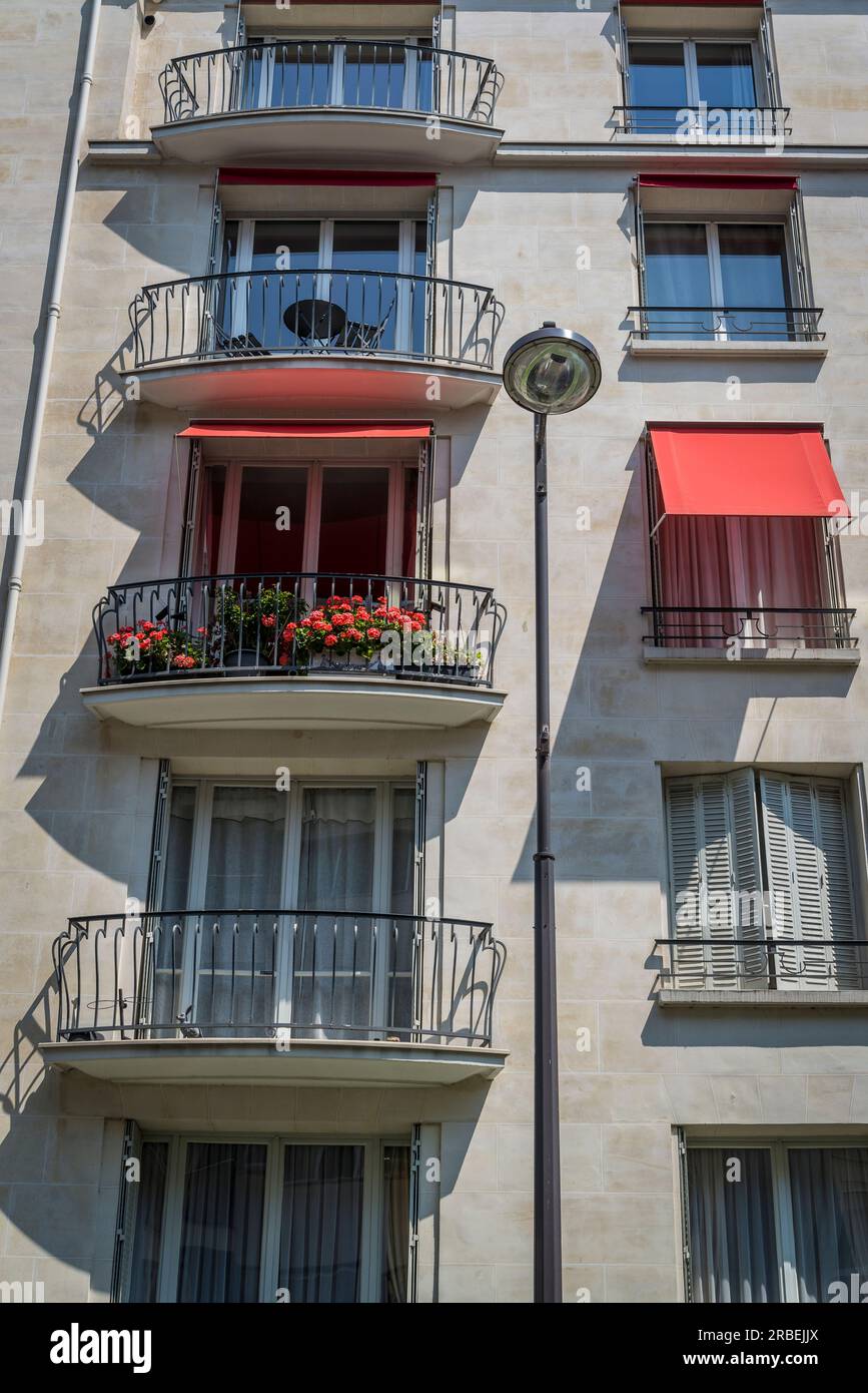 Residential apartment building with balconies in the 16th ...