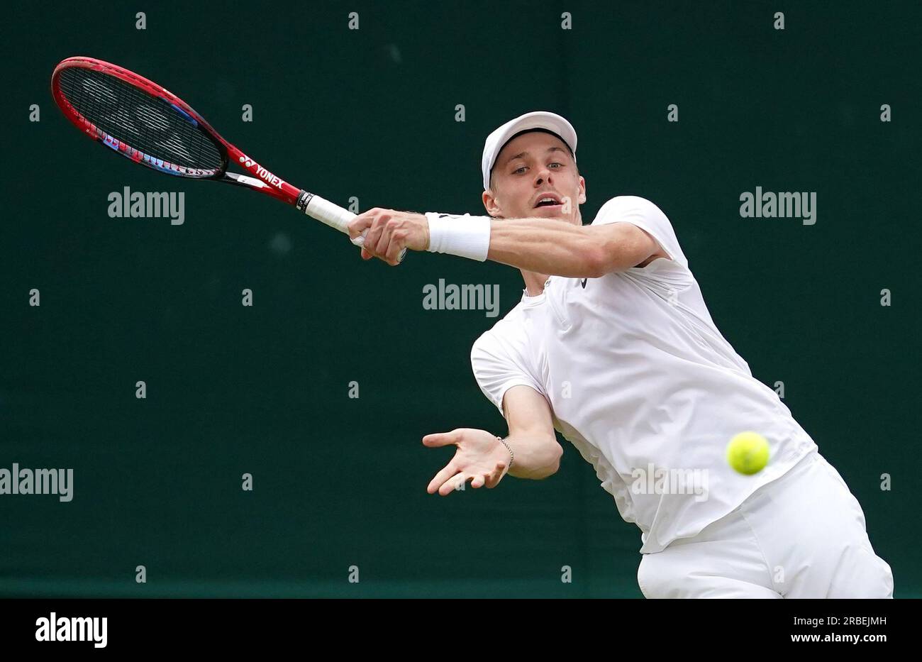 Denis Shapovalov in action against Roman Safiullin (not pictured) on ...