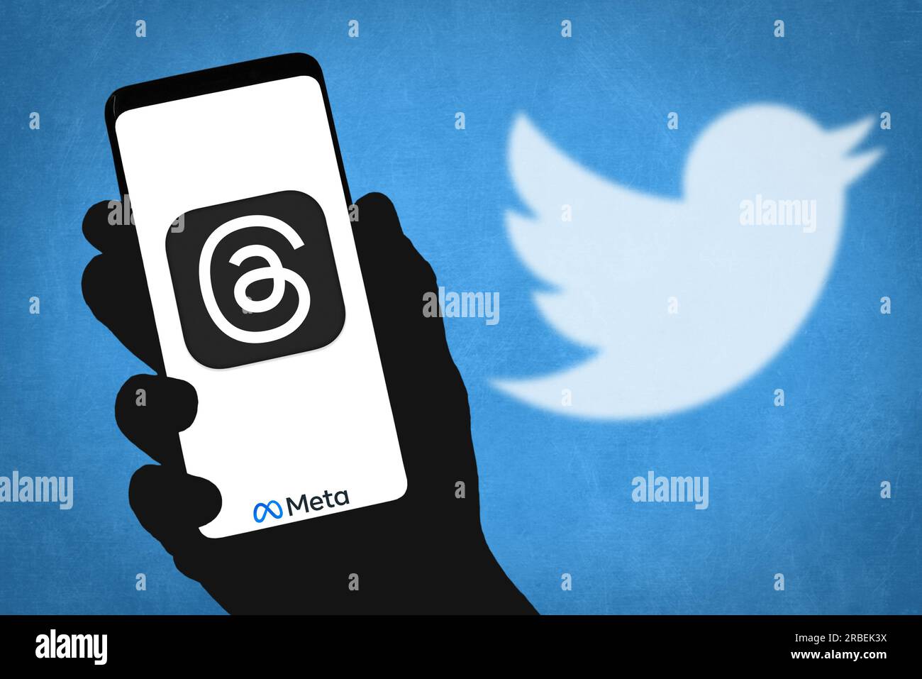 Threads application by Meta platforms - Twitter clone Stock Photo - Alamy