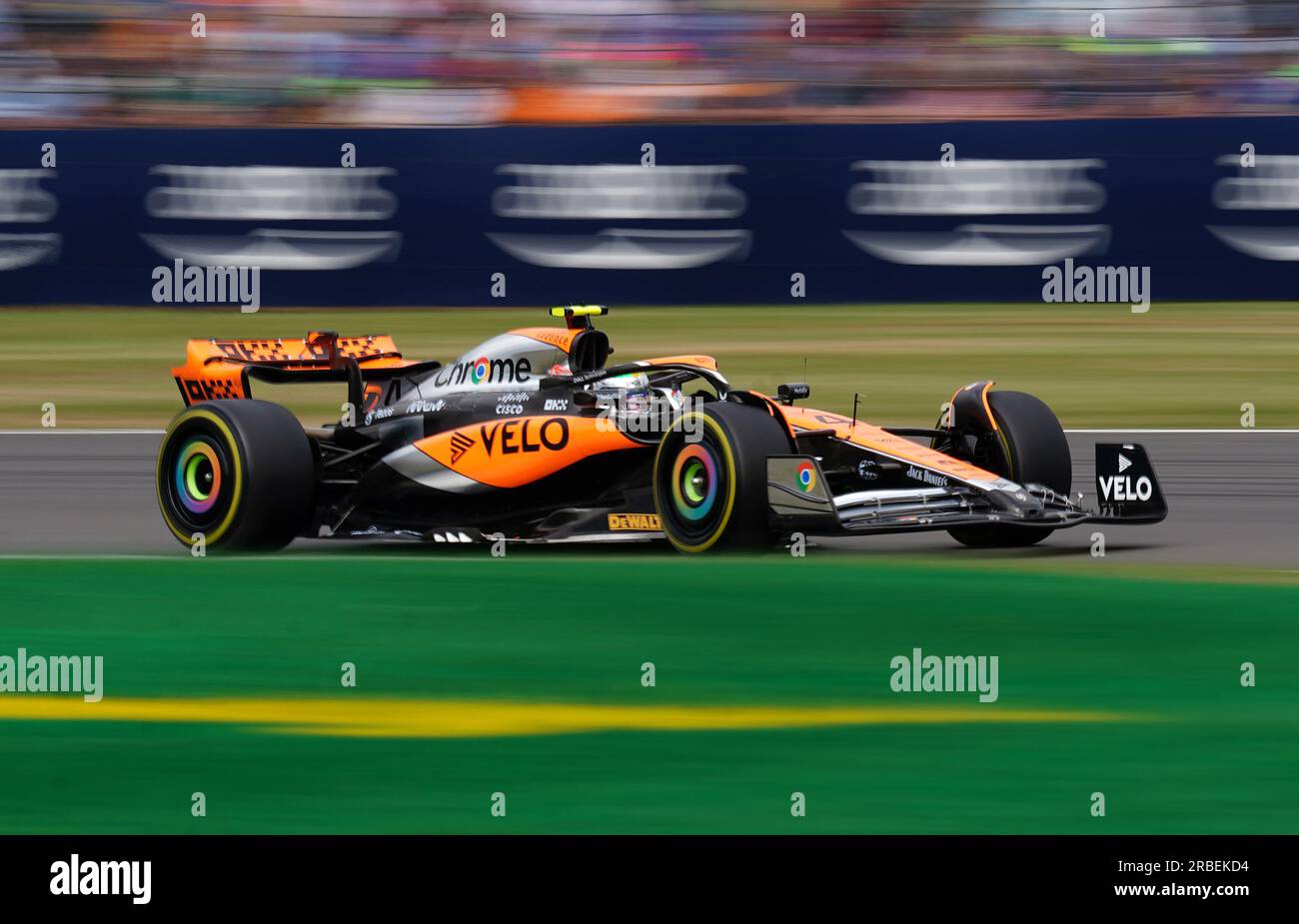 McLaren's Lando Norris drives around Luffield during the British Grand ...