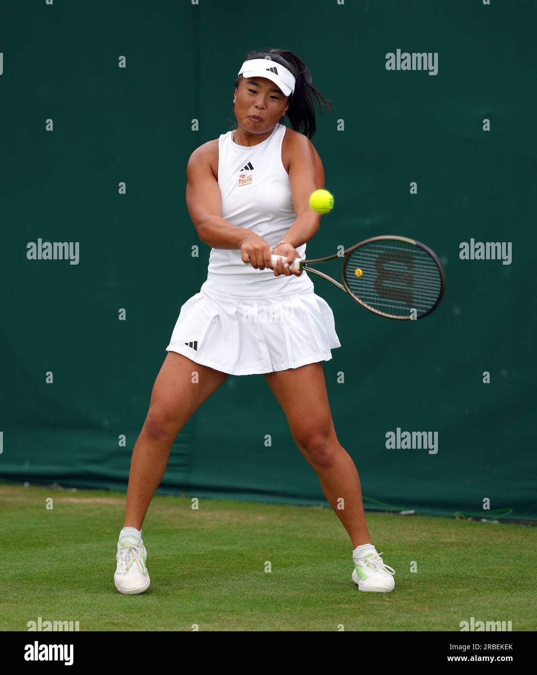 Mingge Xu in action in the Girls singles on day seven of the 2023 ...