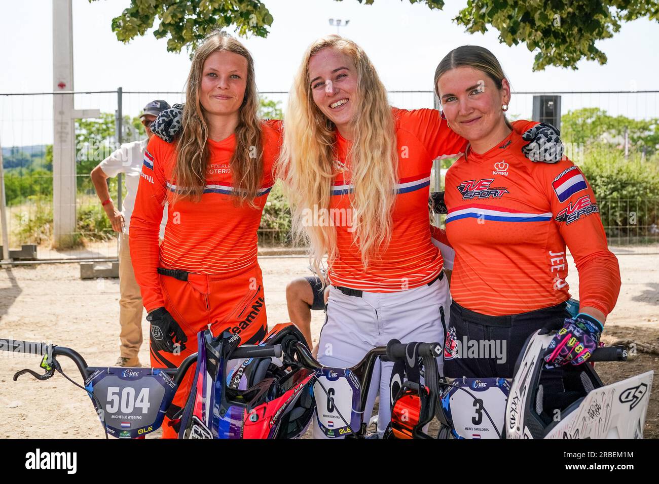 BESANCON, FRANCE - JULY 9: Michelle Wissing of the Netherlands, Manon ...