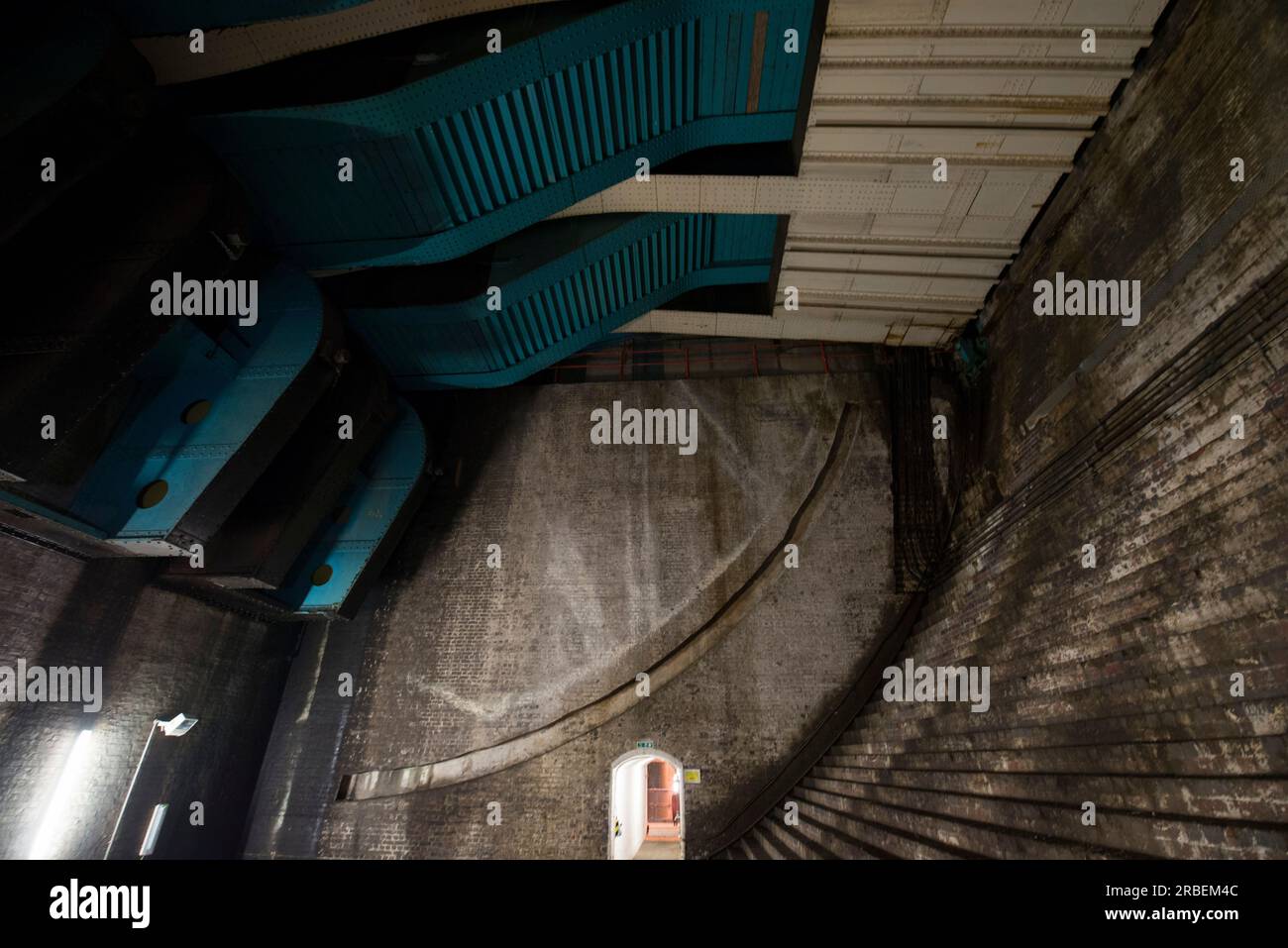 The 1,200 ton bascule with a 400 ton counterweight on one side of Tower ...