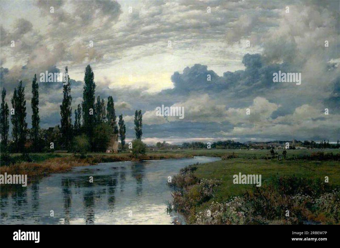 Poplars in the Thames Valley by Alfred Parsons Stock Photo - Alamy