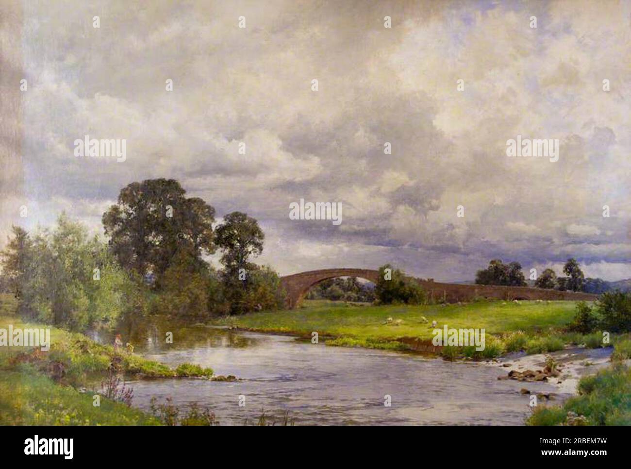 Thorverton Bridge by Alfred Parsons Stock Photo - Alamy