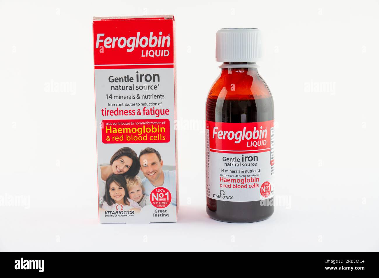 CHESTER, UK, 8TH JULY 2023: Feroglobin Liquid vitamin suppliment ...