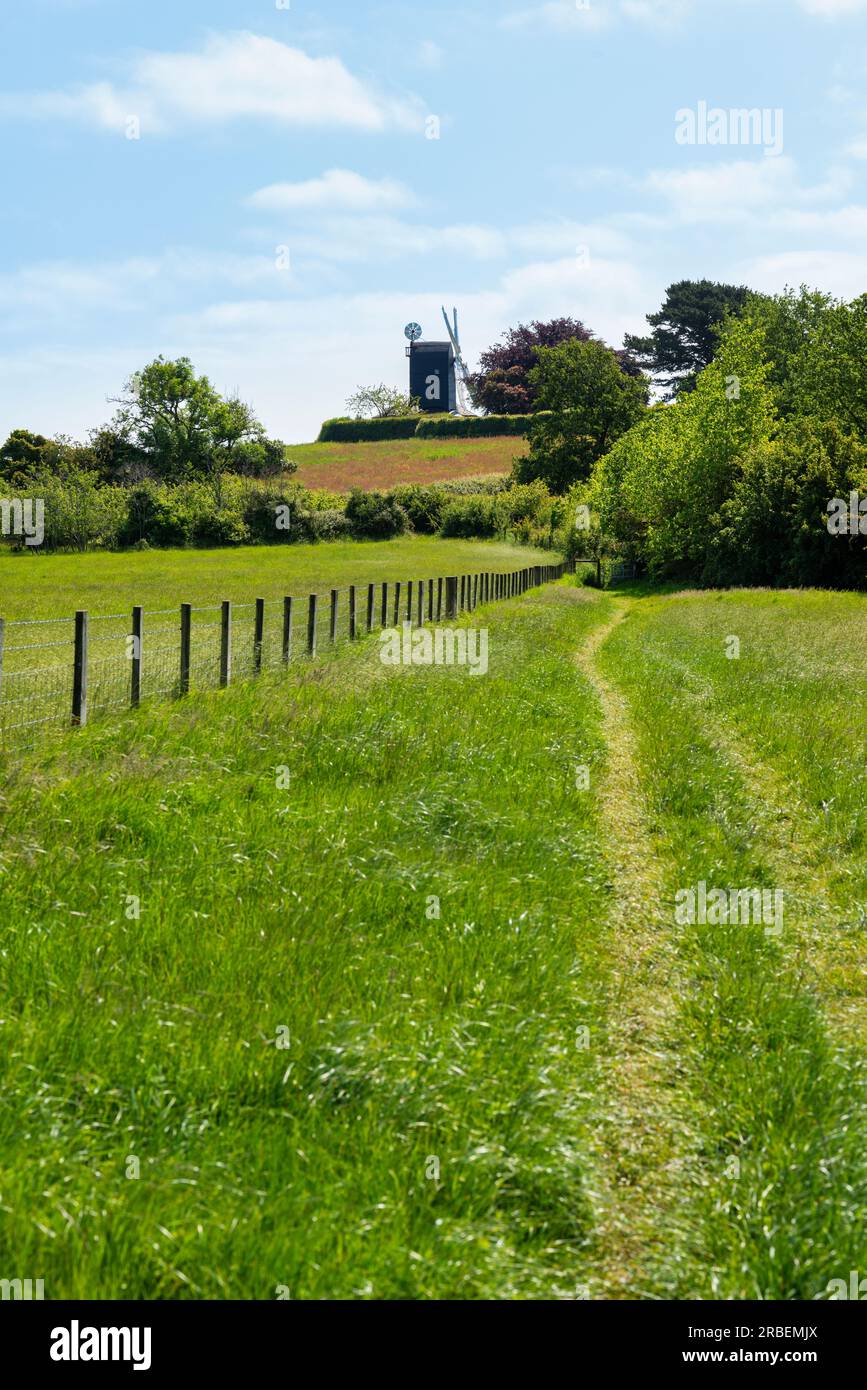 Windmill between Icklesham and Winchelsea in East Sussex, England Stock ...