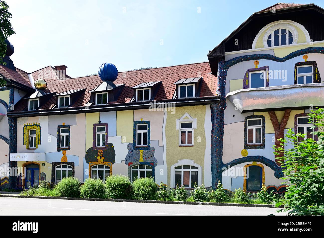 Neuberg, Styria, Austria. June 30, 2023. Building in the Friedensreich ...
