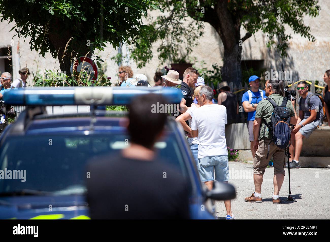 Vernet, France. 09th July, 2023. The volunteers are waiting to go in ...