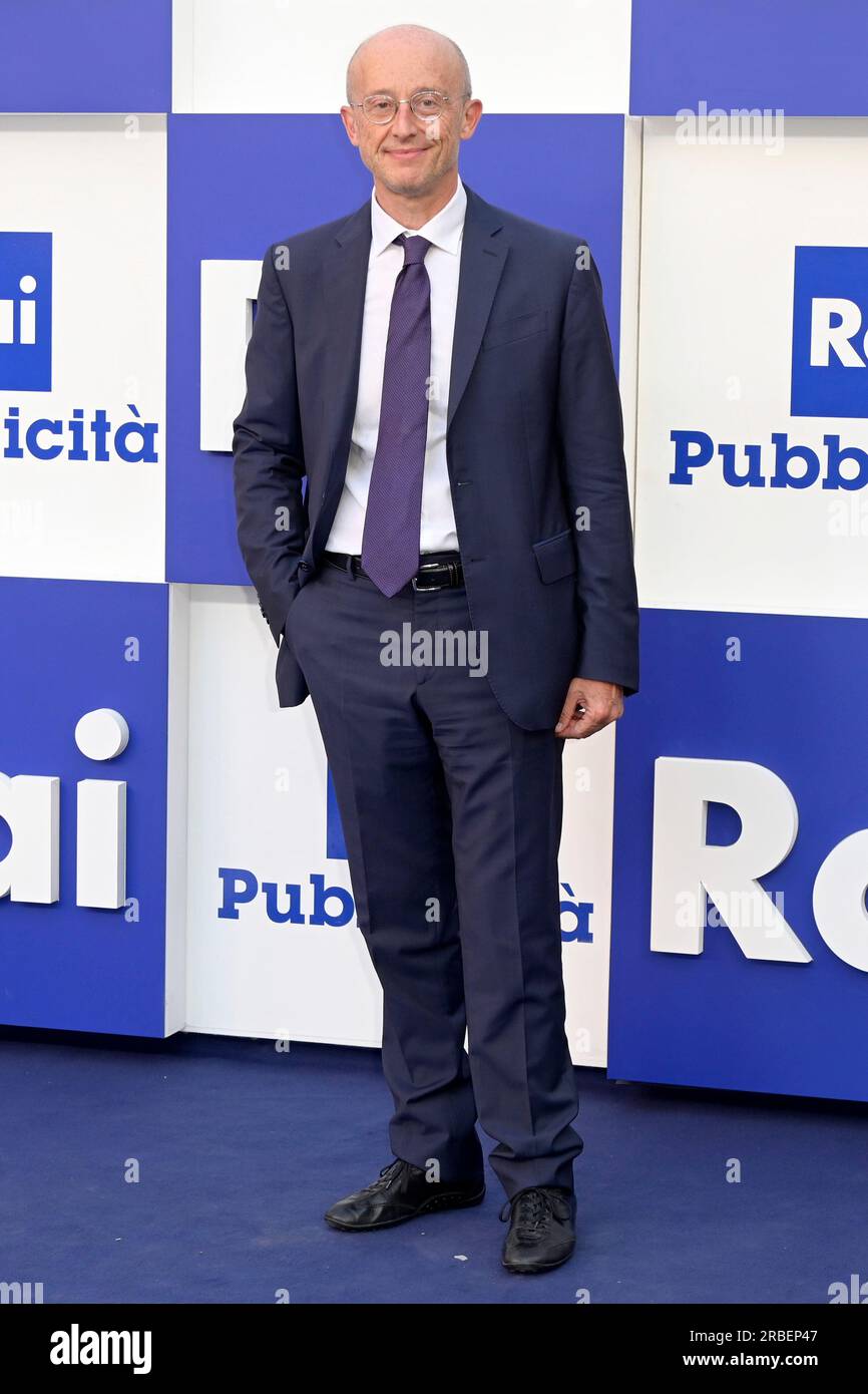 Fabrizio Zappi beim Photocall 'Palinsesti Rai 2023-2024' im Centro di produzione Rai di Napoli ...