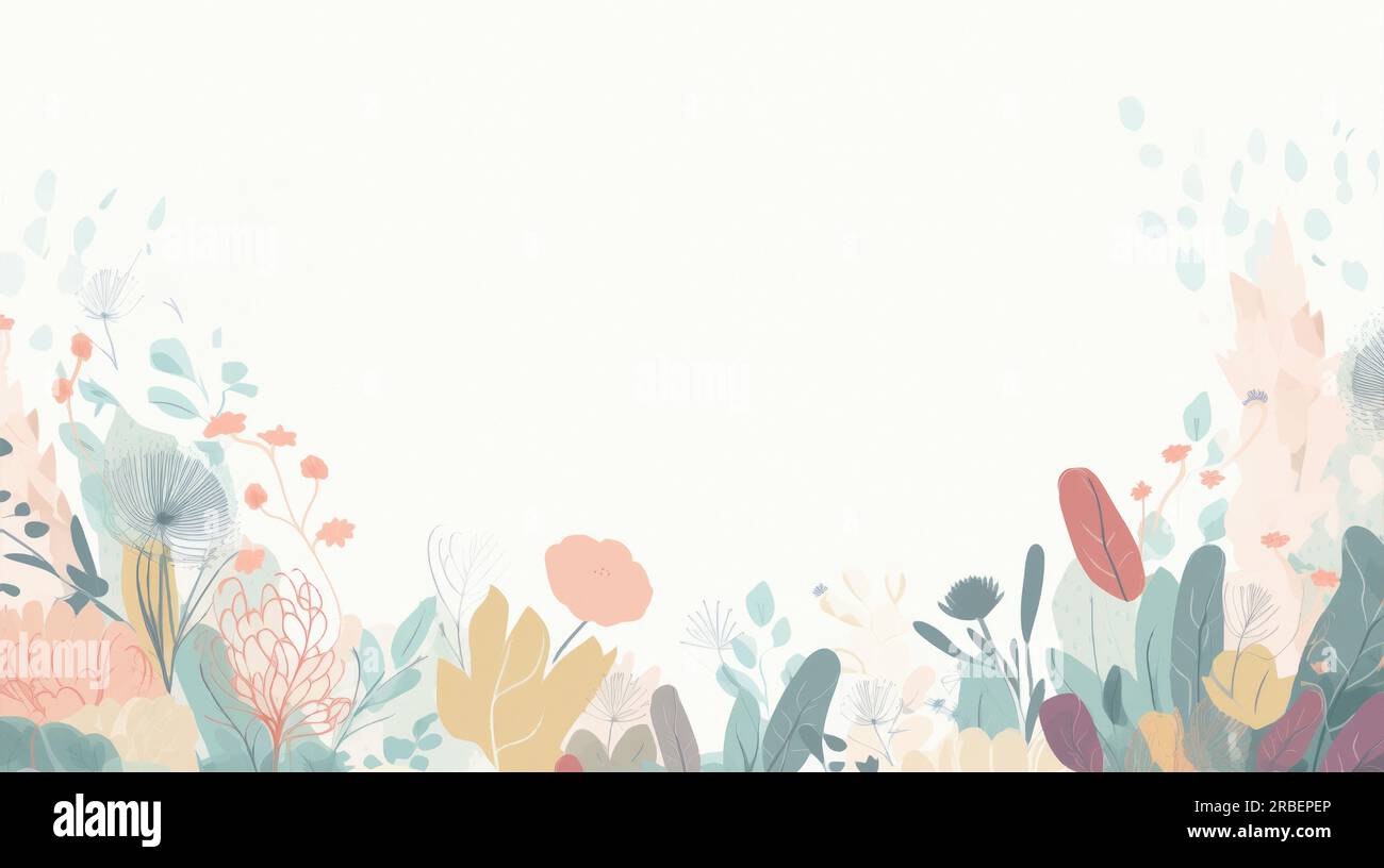 A minimalist illustration with a large empty space in the middle and a ...