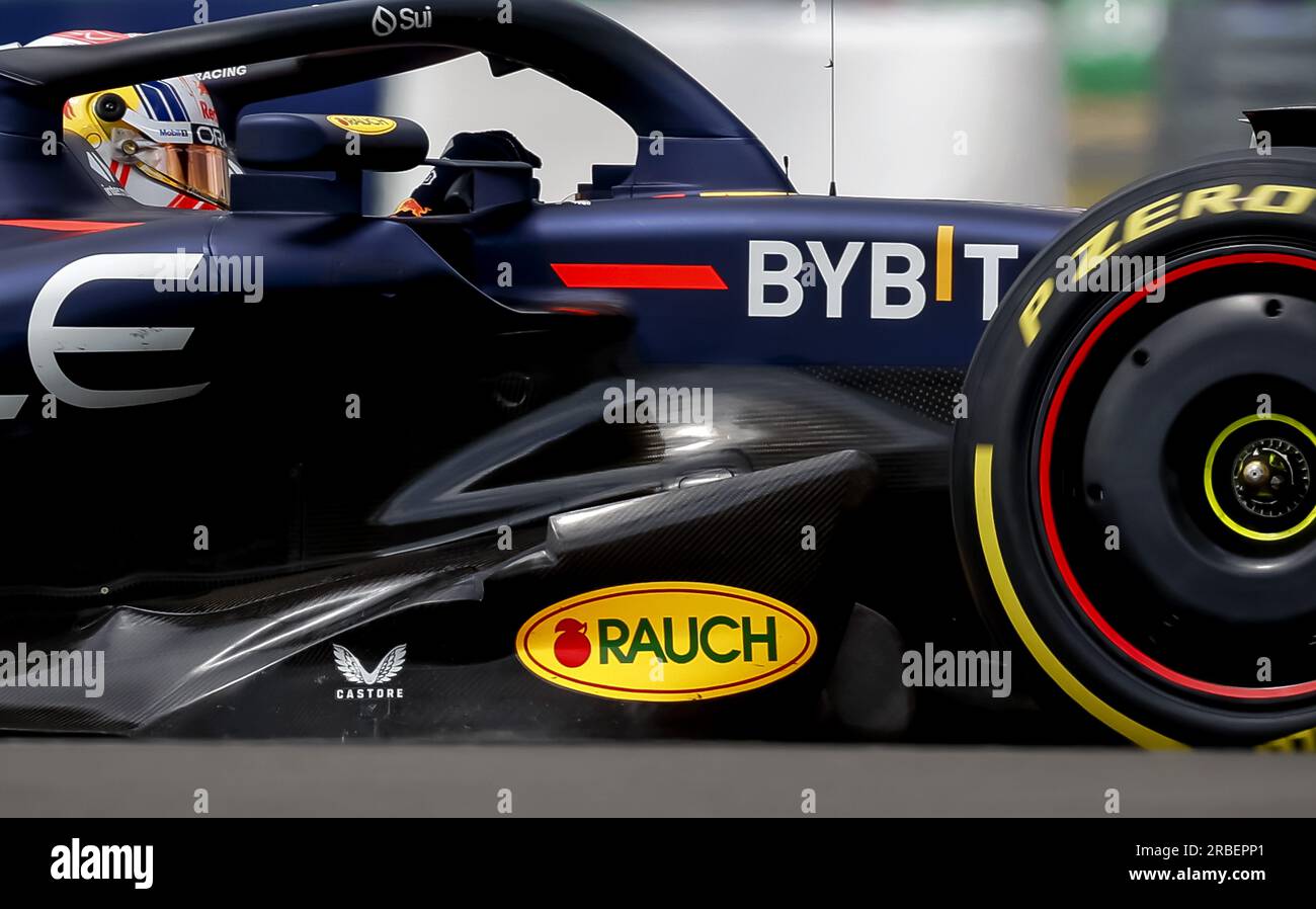 SILVERSTONE - Max Verstappen (Red Bull Racing) during the Grand Prix of ...