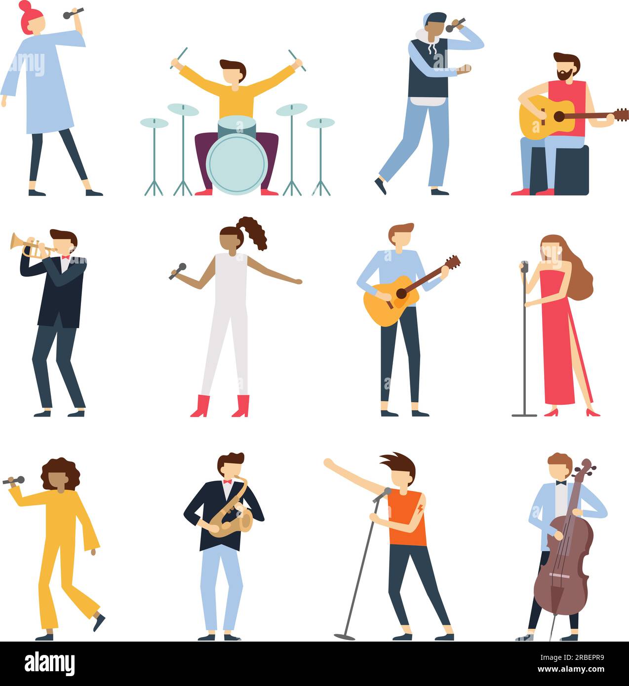 Modern pop singer Stock Vector Images - Alamy
