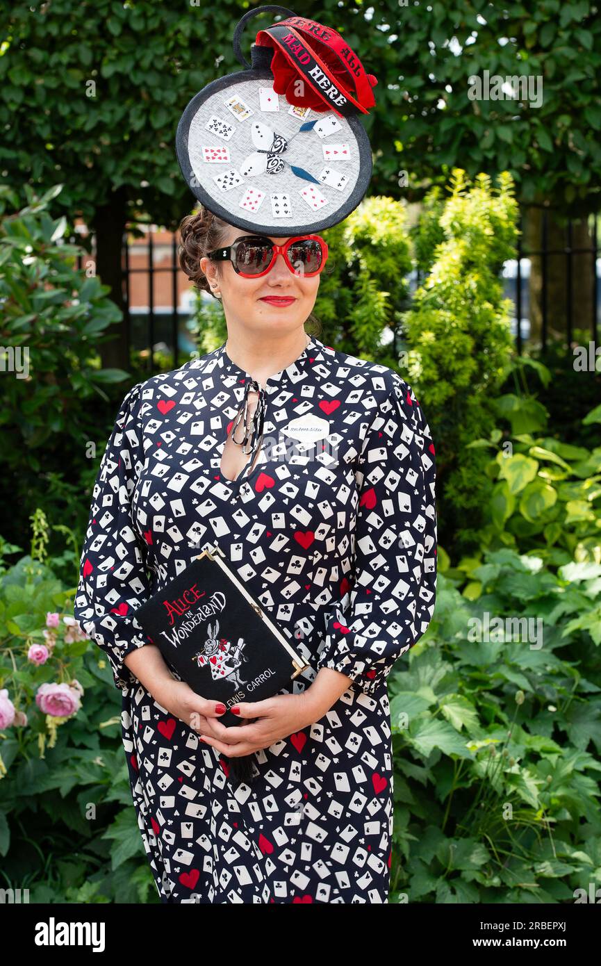 Ascot, Berkshire, UK. 22nd June, 2023. Milliner Anna Gilder at Ladies ...